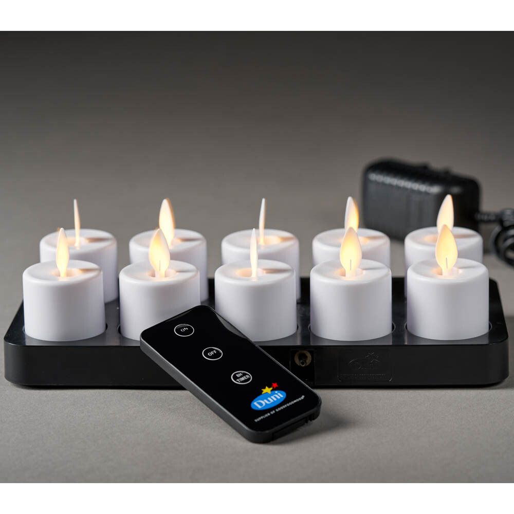 Duni LED Moving Flame wiederaufladbar 10er Set | Moosmann Verpackungen