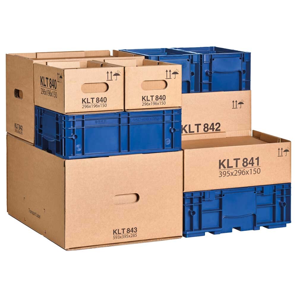 KLT Behälter Typ 841 aus Wellpappe | Moosmann Verpackungen