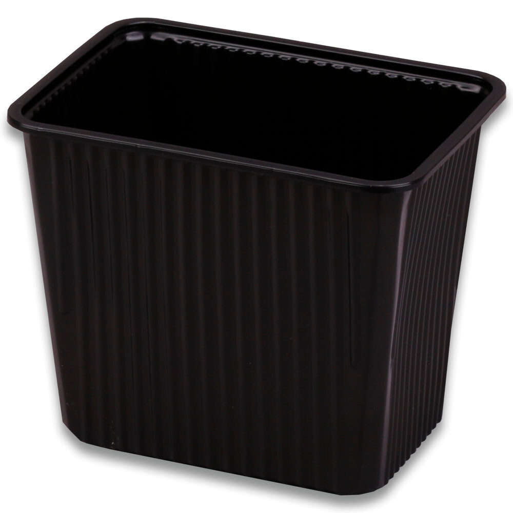 Verpackungsschalen rechteckig PP Schwarz 2.000 ml | Moosmann Verpackungen