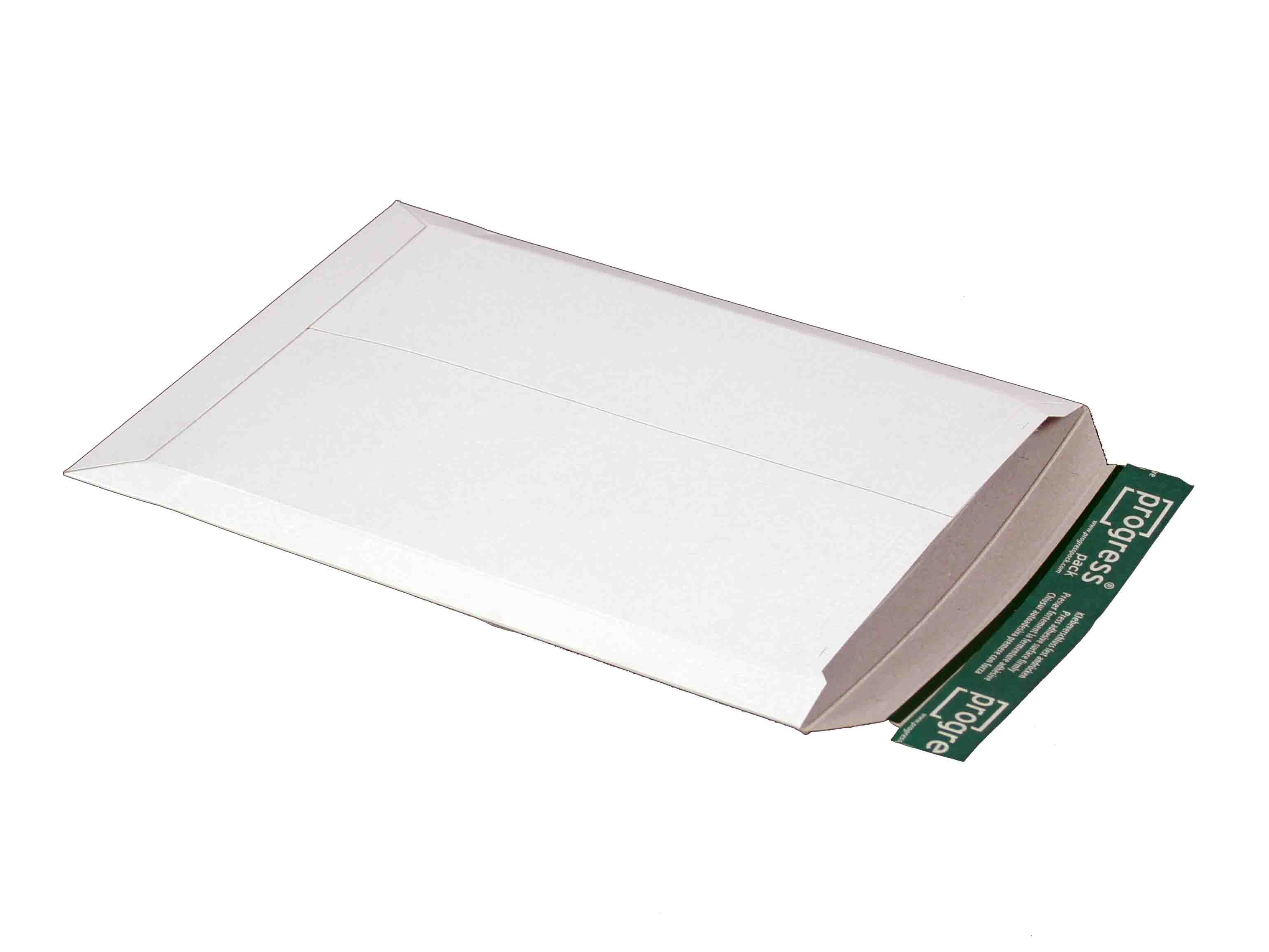 Versandtaschen aus stabiler Vollpappe Weiß A4+ | Moosmann Verpackungen